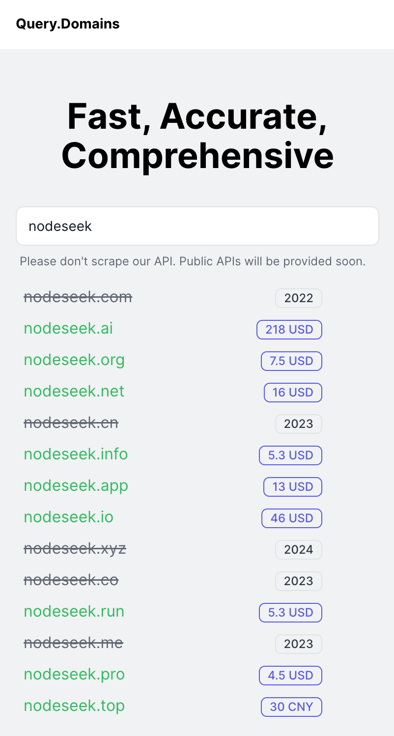 开发了一个批量域名注册状态查询工具: query.domains